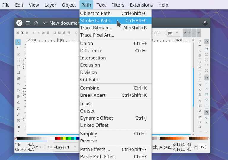 Inkscape Global Menu – Kai Uwe's Blog
